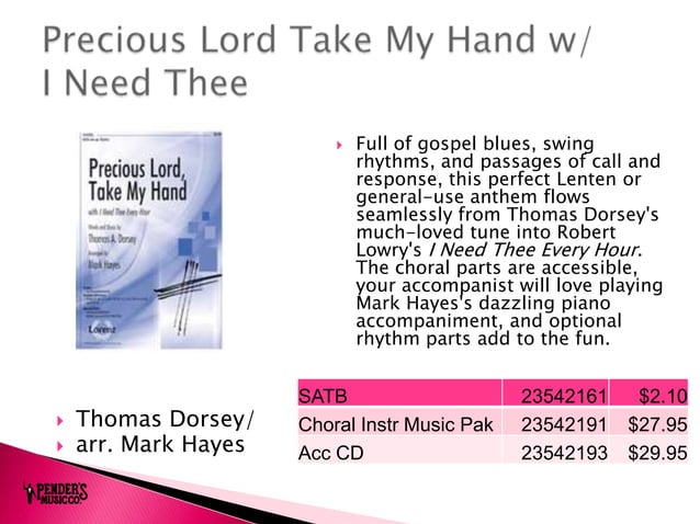 Church Choir Sheet Music | Spring Selections 2012 | PPTX