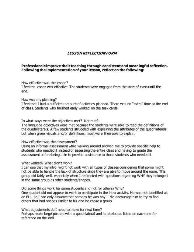 ESL lesson plan | PDF