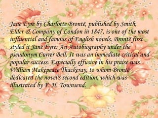 Jane Eyre : Romance and Passion | PPS