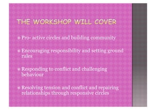 The use of circles in secondary schools. | PPT