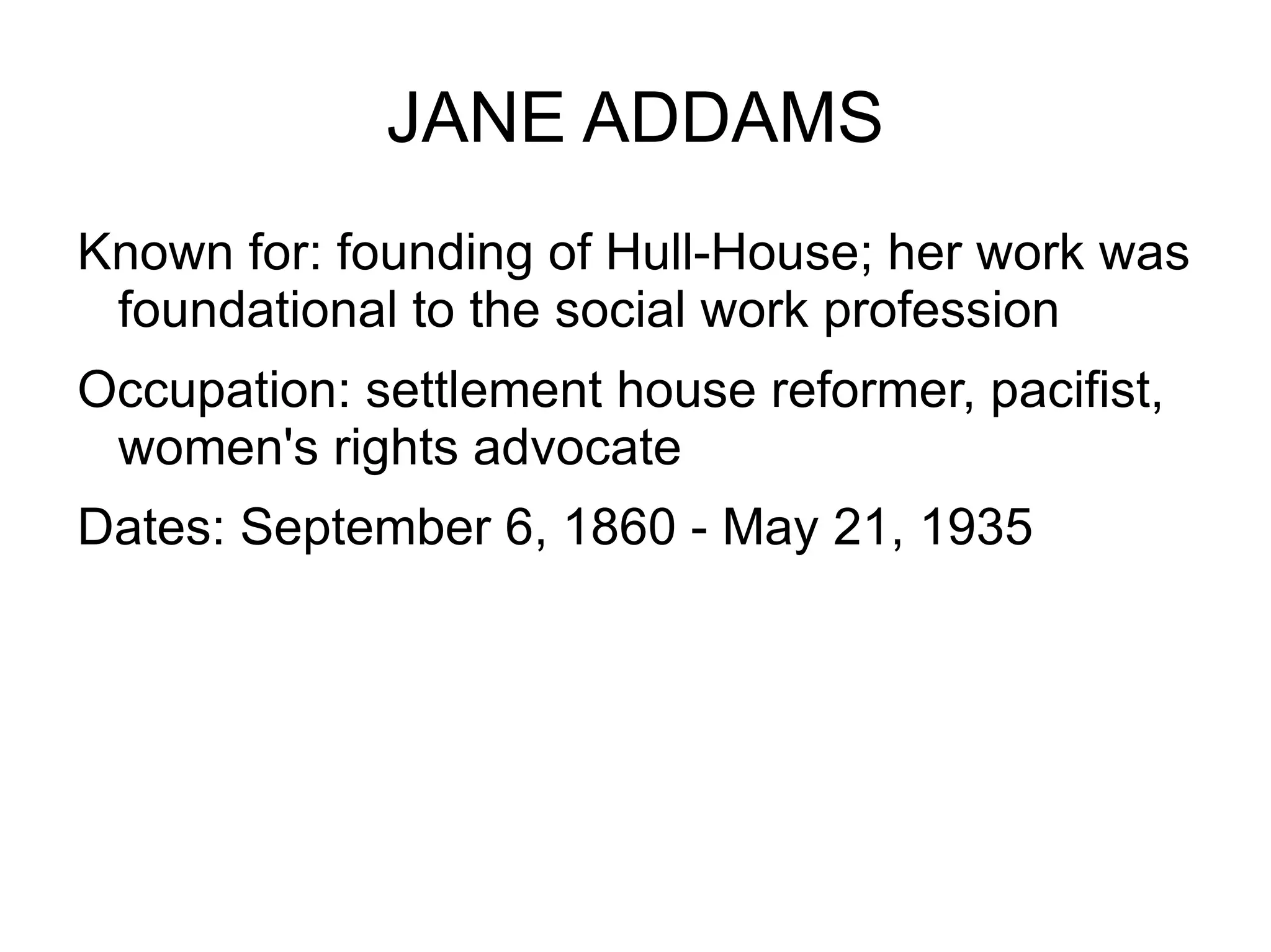 Jane addams | PPT