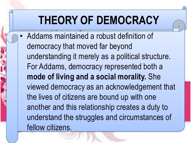 Jane addams philosophy of education