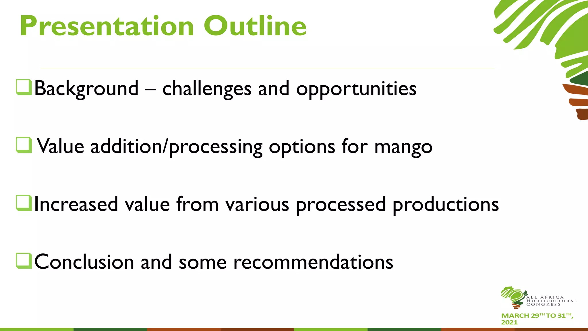 Small-scale processing of mango fruits: putting money in farmers ...