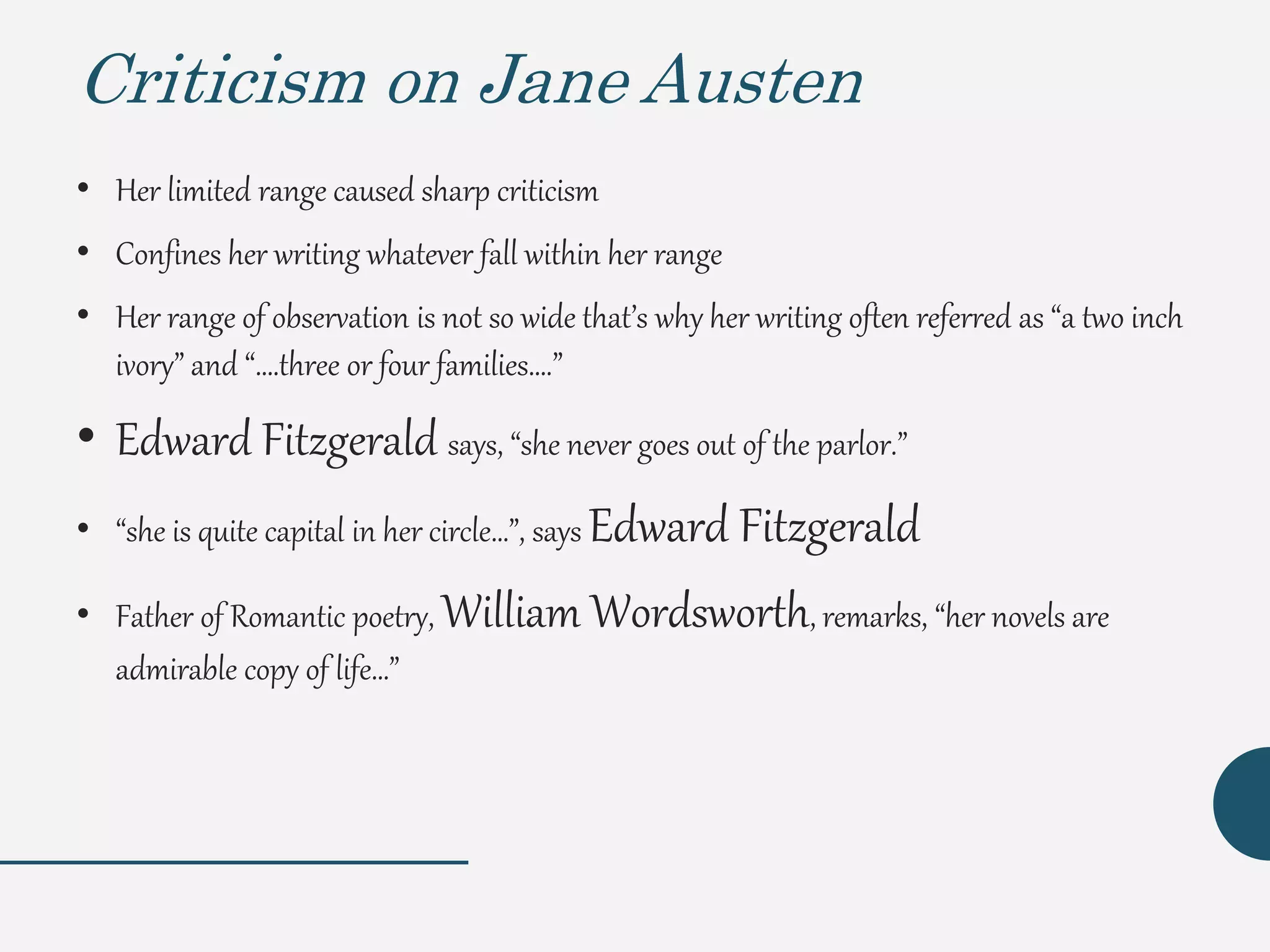 Limited Range of Jane Austen | PPTX