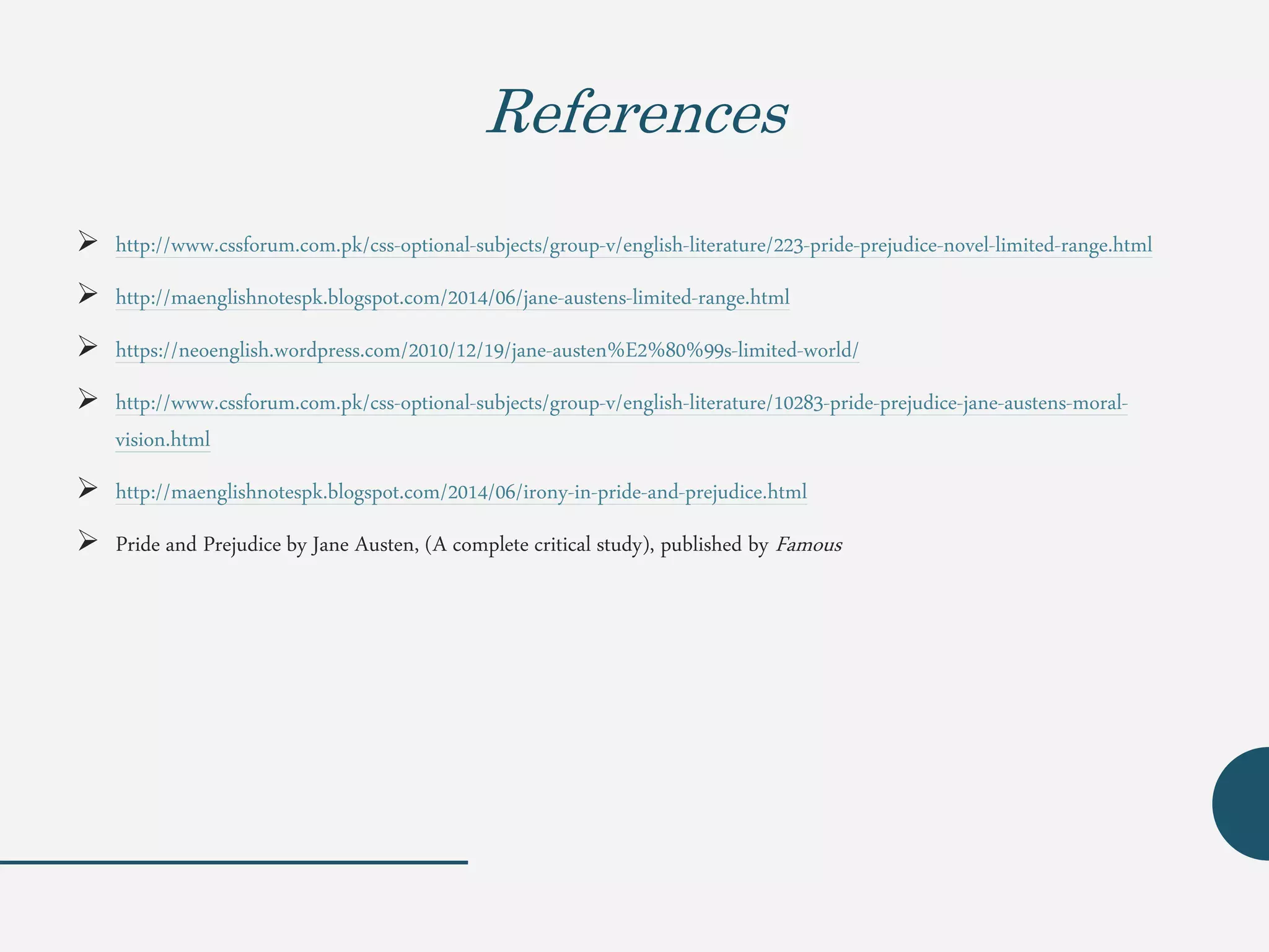 Limited Range of Jane Austen | PPTX