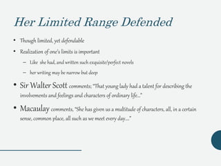 Limited Range of Jane Austen | PPTX