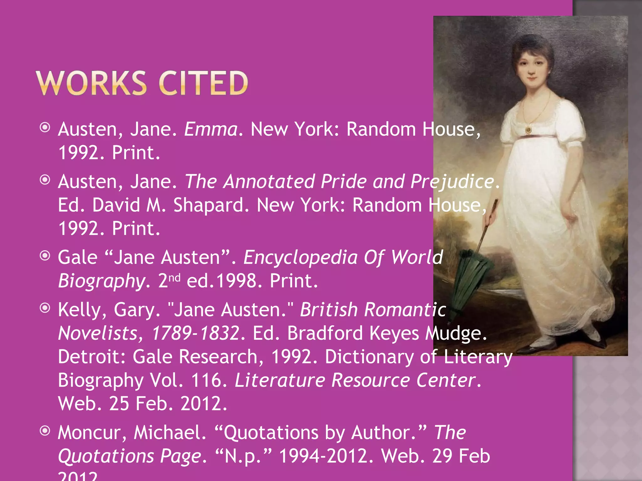 Jane austen mcdowell | PPT | Fiction | Books and Literature