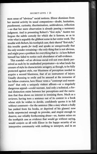 Jane austen or the secret of style da miller | PDF