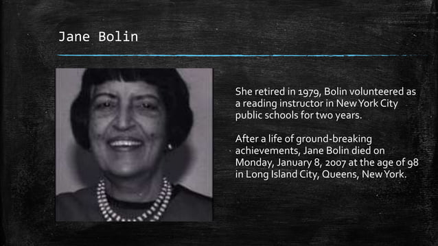 Kensi Gounden - Jane Bolin | PPT
