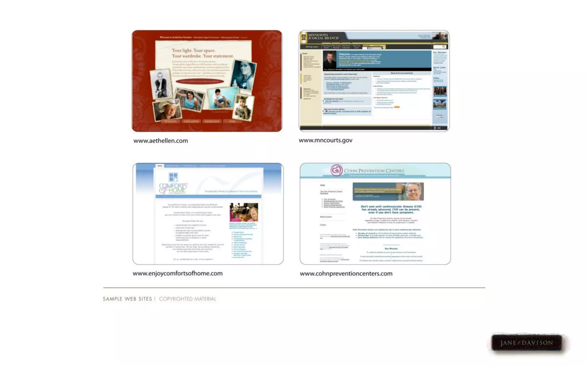 Jane Davison Portfolio Samples | PDF