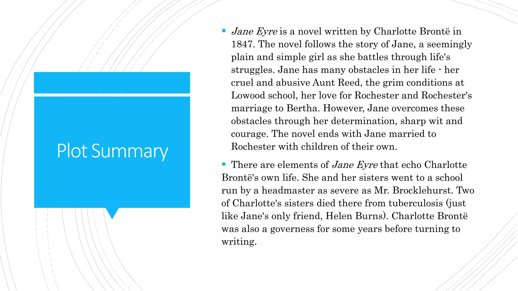 Charlotte Bronte: Jane Eyre | PPTX
