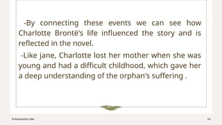 Jane Eyre.This presentation is about Jane Eyre | PPTX