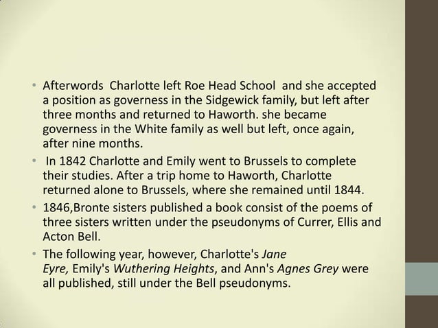 Jane eyre by charlotte bronte | PPT