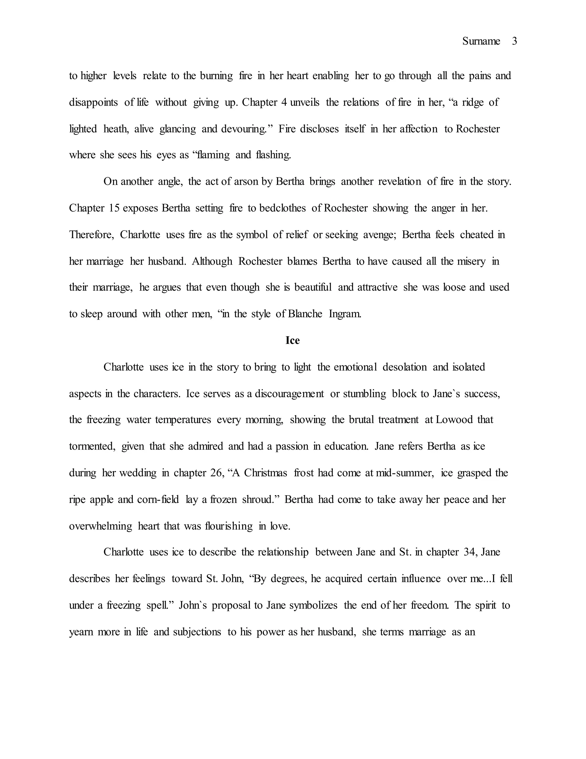 Jane Eyre essay sample | DOCX