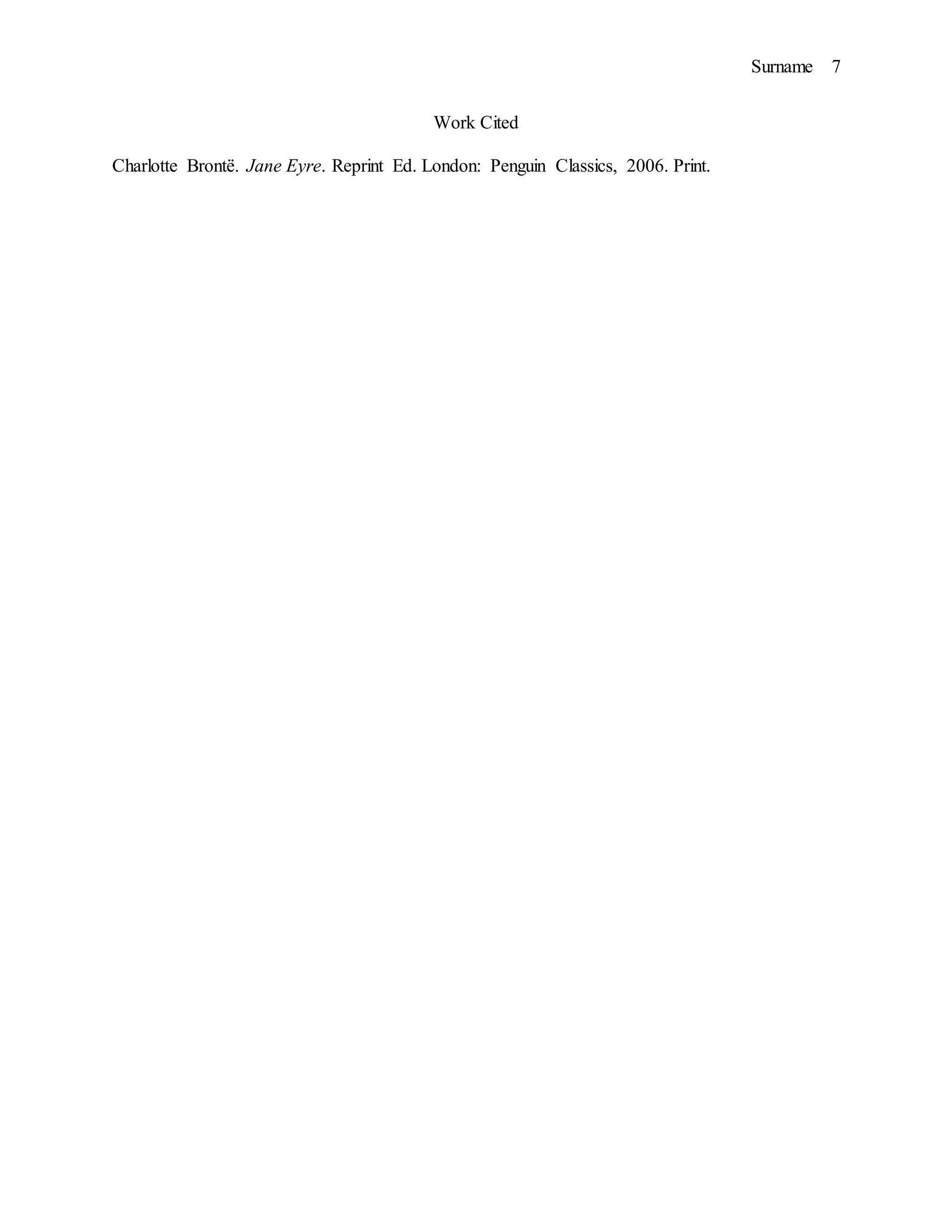 Jane Eyre Essay Sample Docx