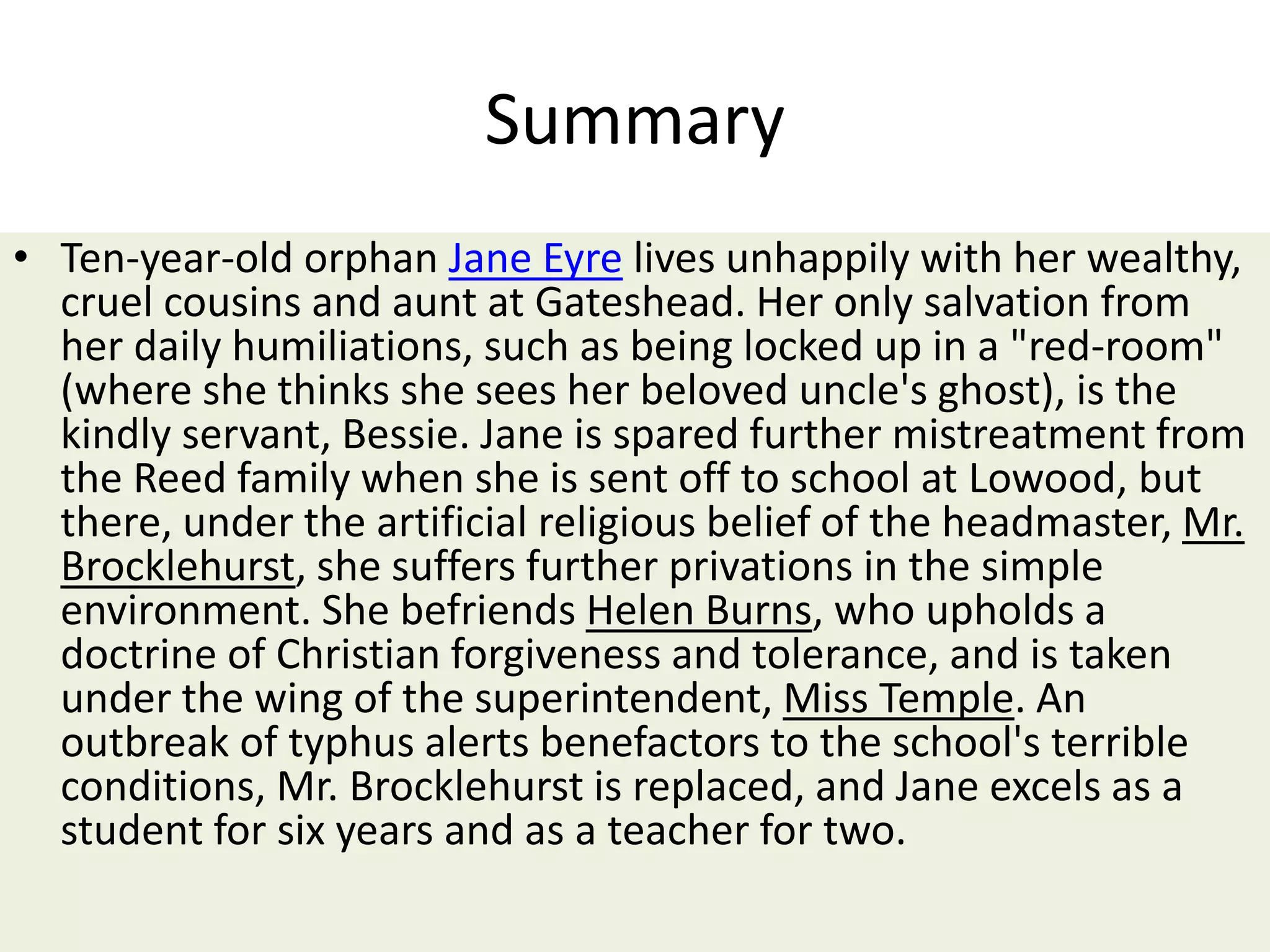 Jane eyre presentation | PPTX