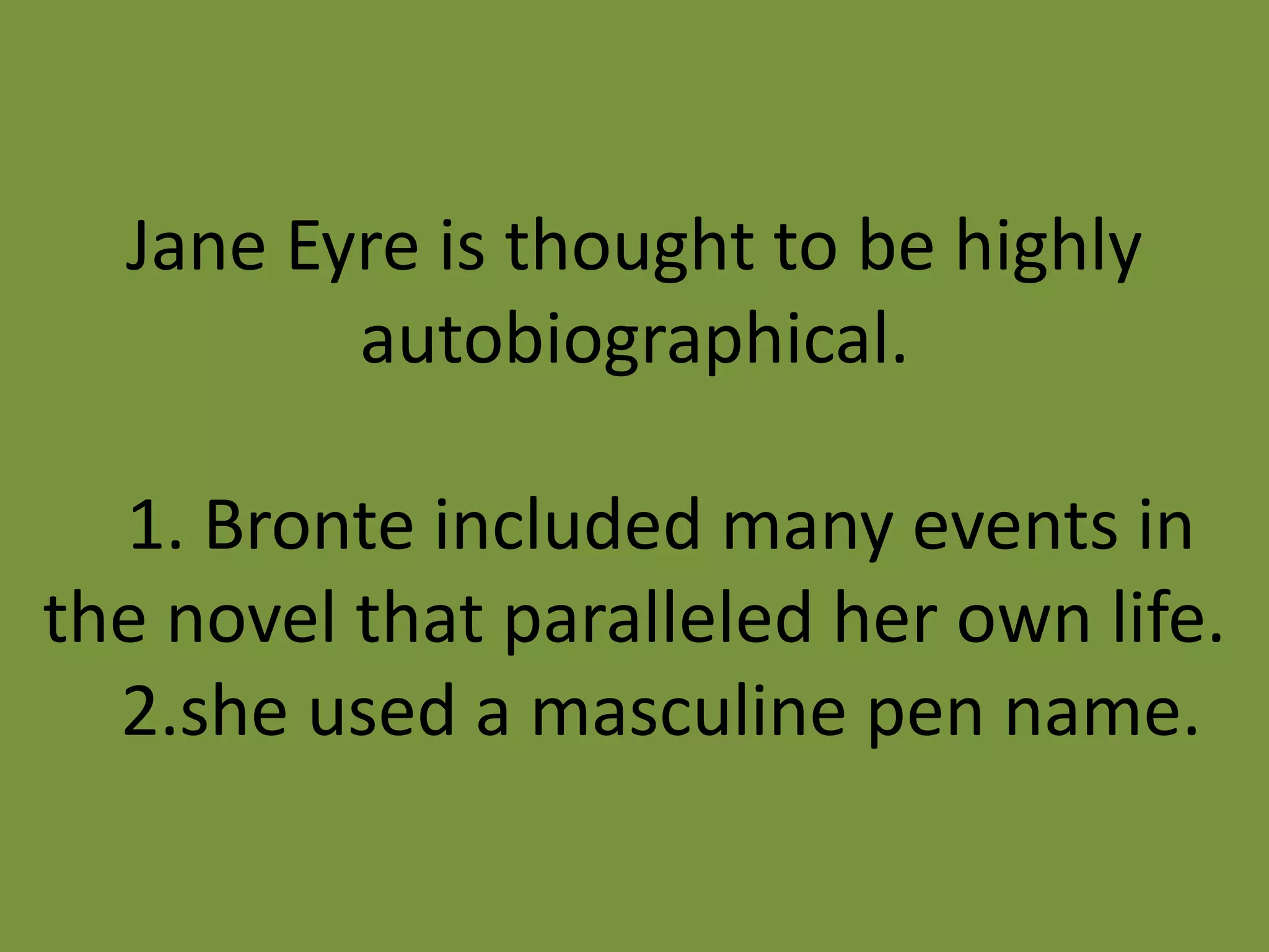 Jane eyre presentation | PPTX