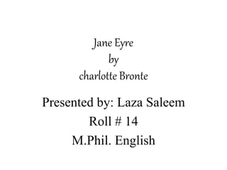 Jane eyre presentation | PPTX