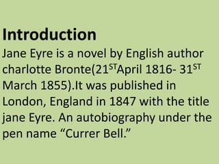 Jane eyre presentation | PPTX