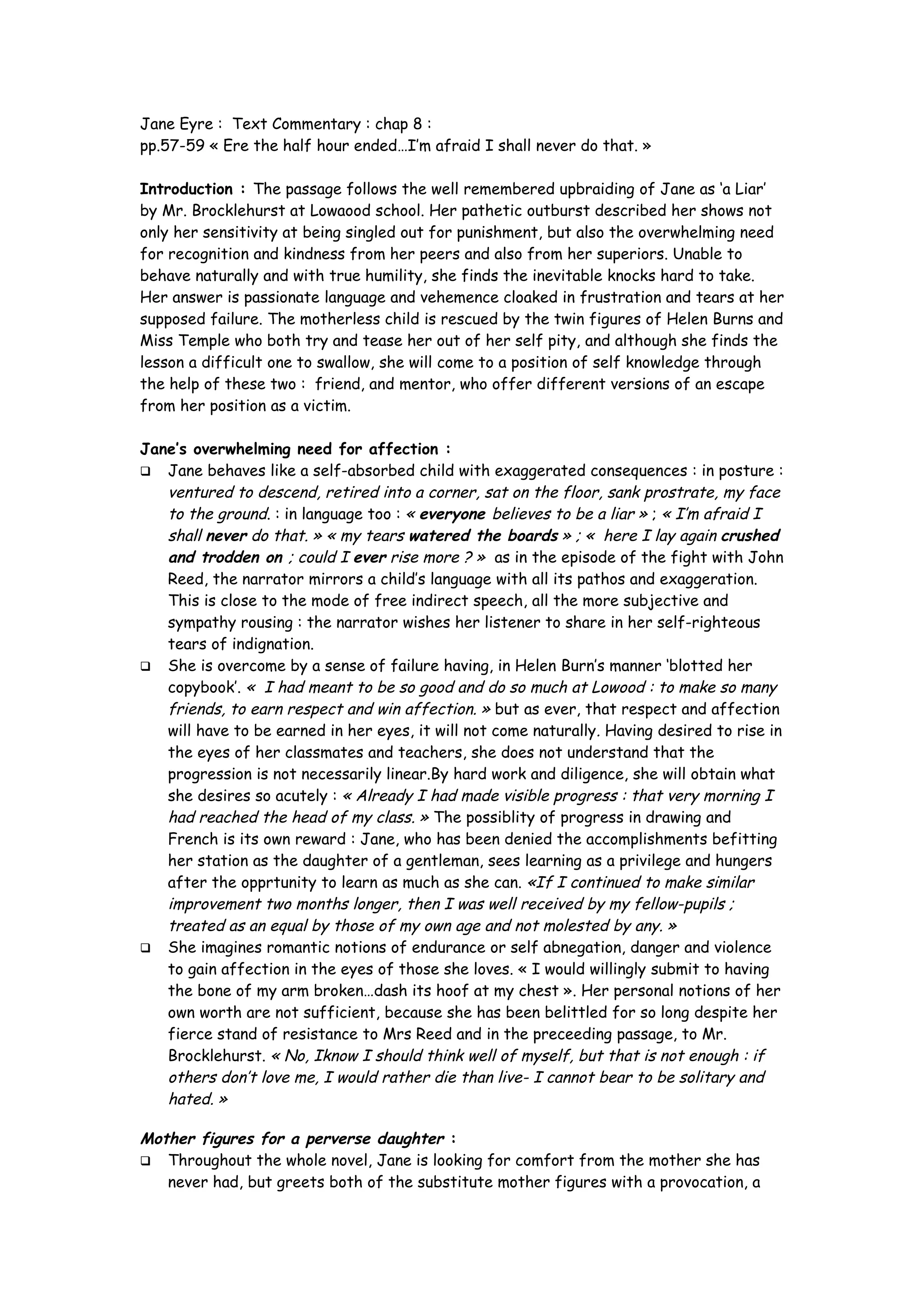 Jane Eyre Tc Chap 8 | DOC