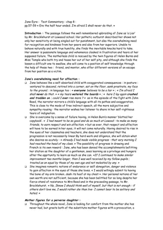 Jane Eyre Tc Chap 8 | DOC | Bereavement | Family and Relationships