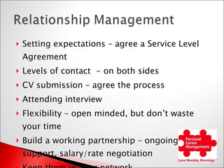 Getting the best out of recruitment consultancies | PPT