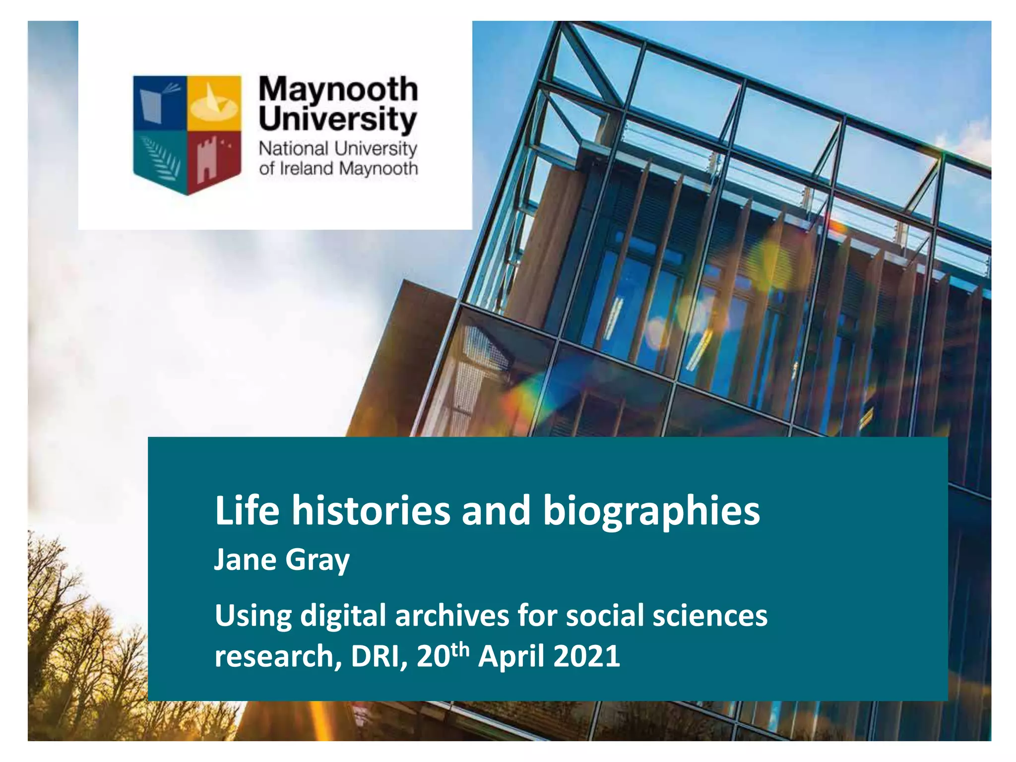 Life Histories and Biographies | PPTX