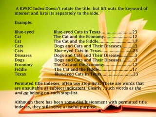 Permuted Title Index | PPT