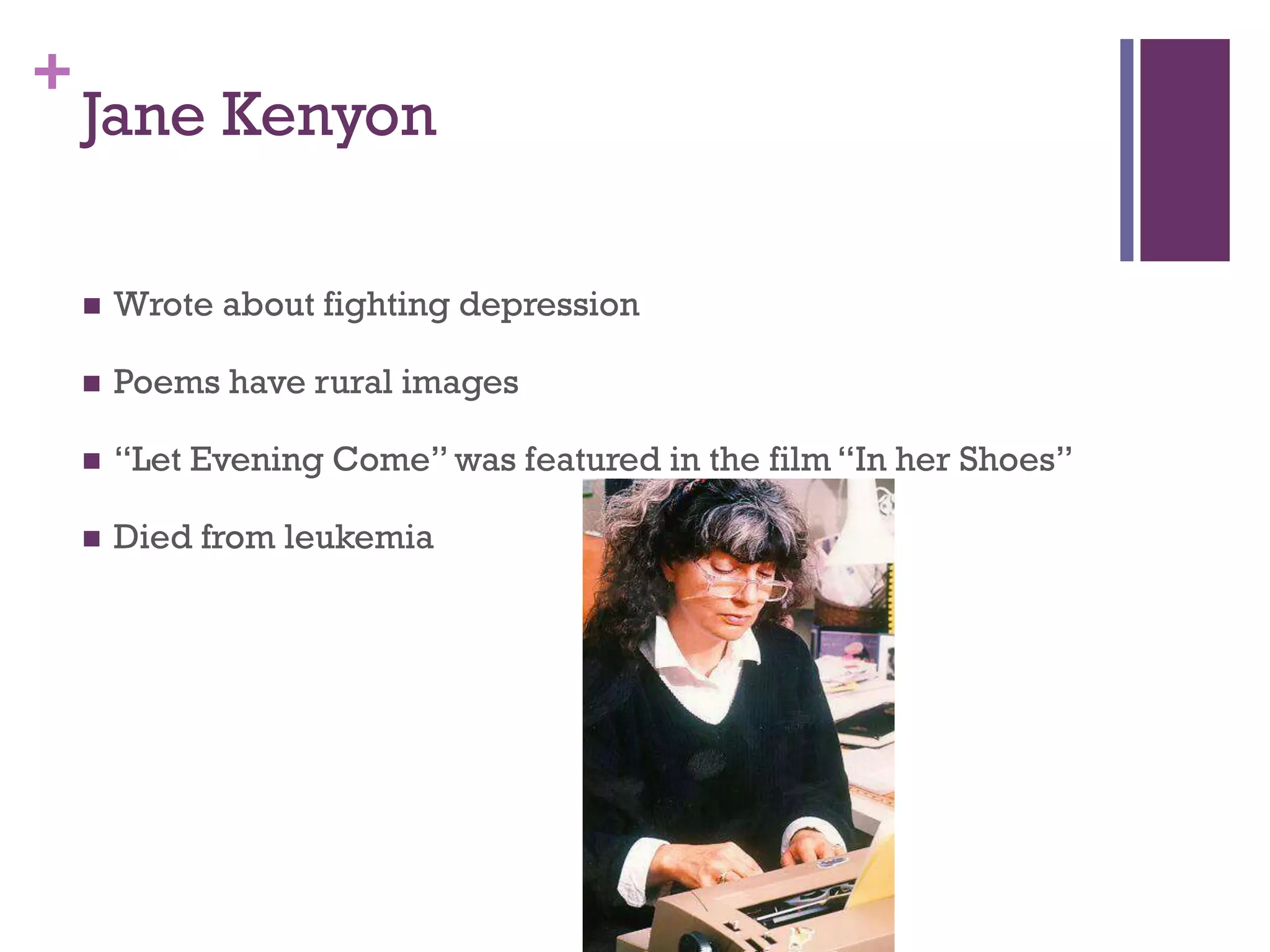 Jane kenyon the suitor | PPTX