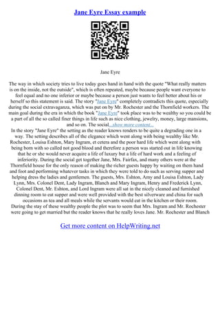 Jane Schaffer Essay Example | PDF