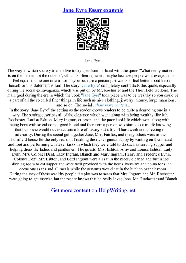 Jane Schaffer Essay Example | PDF