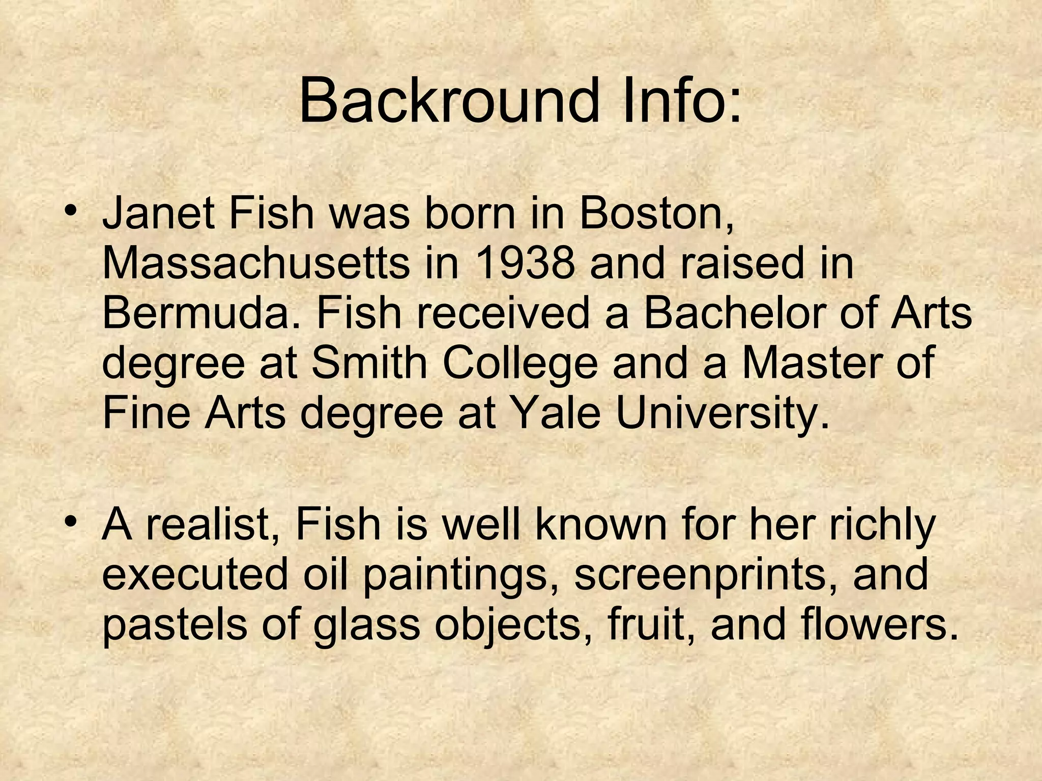 Janet Fish Powerpoint | PPT