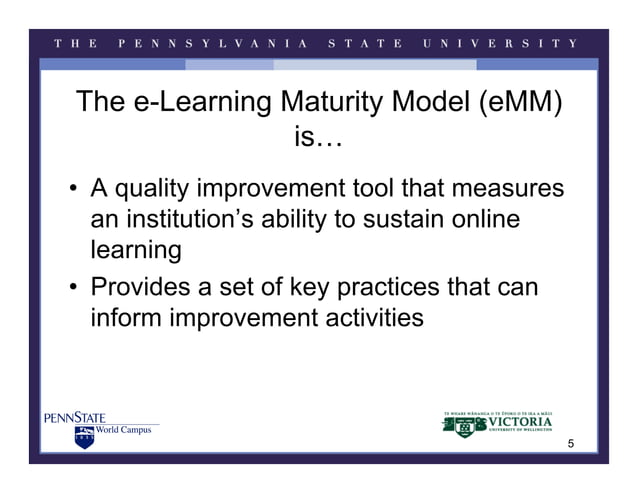Janet May's Assessing Online Learning Process Maturity: the e-Learning ...