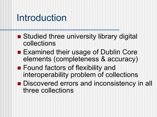 Janetvilay Dublin Core study | PPT