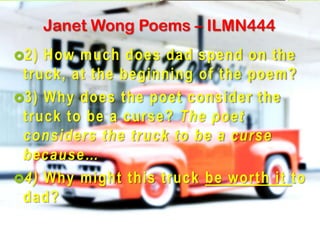 Janet Wong poems - Behind the Wheel | PPT