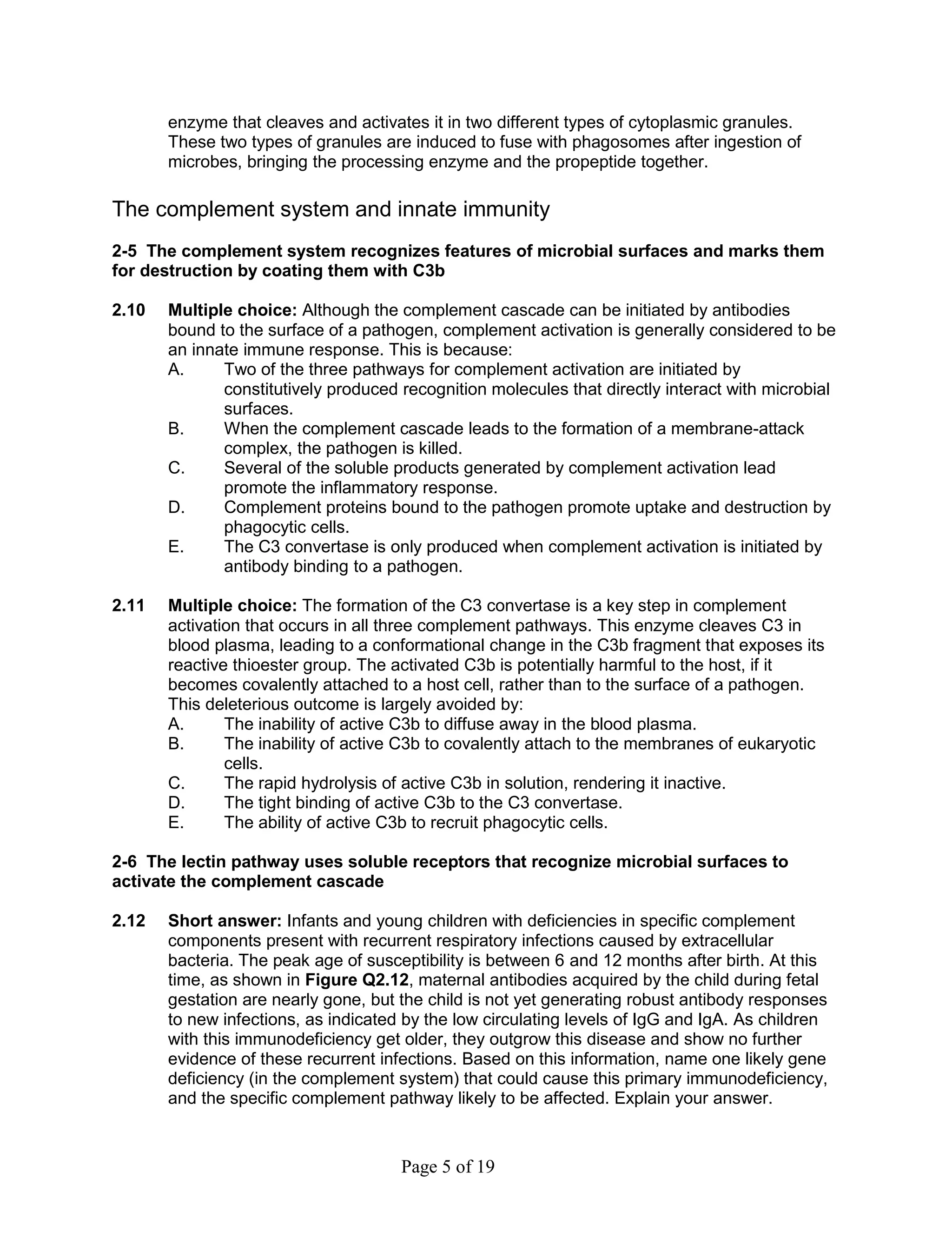 Janeways Immunobiology 9th Edition Murphy Test Bank | PDF