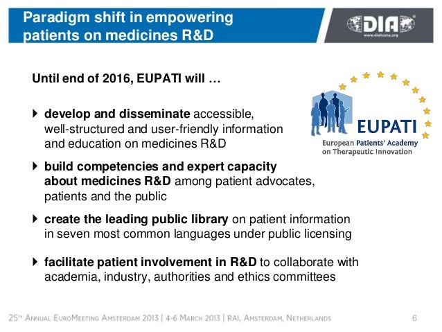 A snapshot of EUPATI: Why the educated patient is so vital to success…