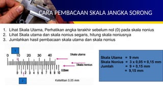 Pengenalan alat ukur jangka sorong untuk teknik mesin | PPTX