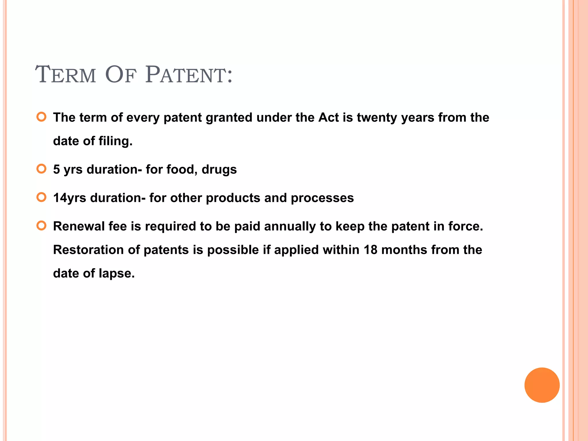 The Patent Act, 1970 | PPTX