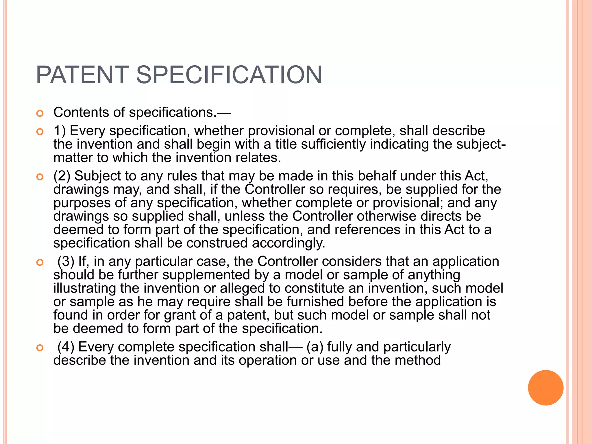 The Patent Act, 1970 | PPTX