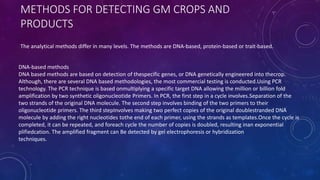 Detection of gm crops | PPTX