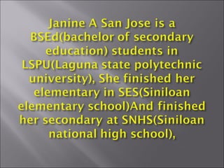 Janine’S Life | PPT