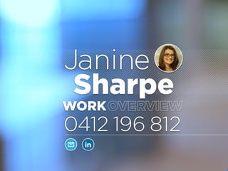 Janine work overview 2016 HD | PDF