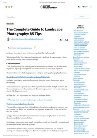 The Complete Guide to Landscape Photography: 85 Tips | PDF