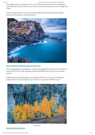 The Complete Guide to Landscape Photography: 85 Tips | PDF