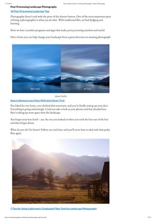 The Complete Guide to Landscape Photography: 85 Tips | PDF