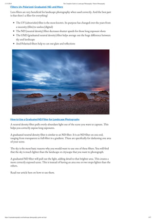 The Complete Guide to Landscape Photography: 85 Tips | PDF