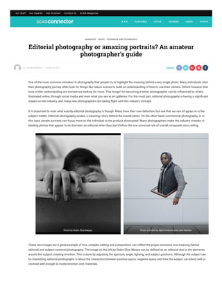 Editorial vs Portrait Photography Guide | PDF
