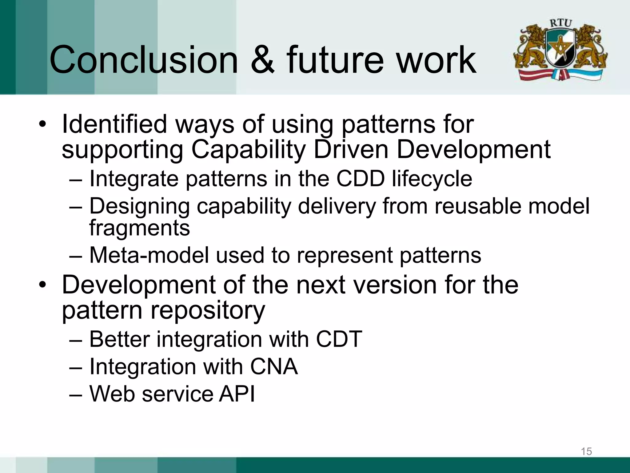 Capability Patterns as the Enablers for Model-based Development of ...