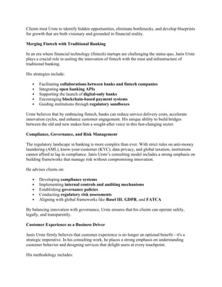 Janis Urste Bridging Innovation and Stability in Business and Banking ...